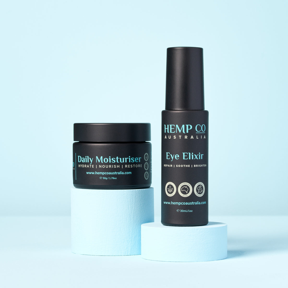 Hemp Skin care - Nourish & Brighten - Eye Elixir & Hemp Moisturiser ...